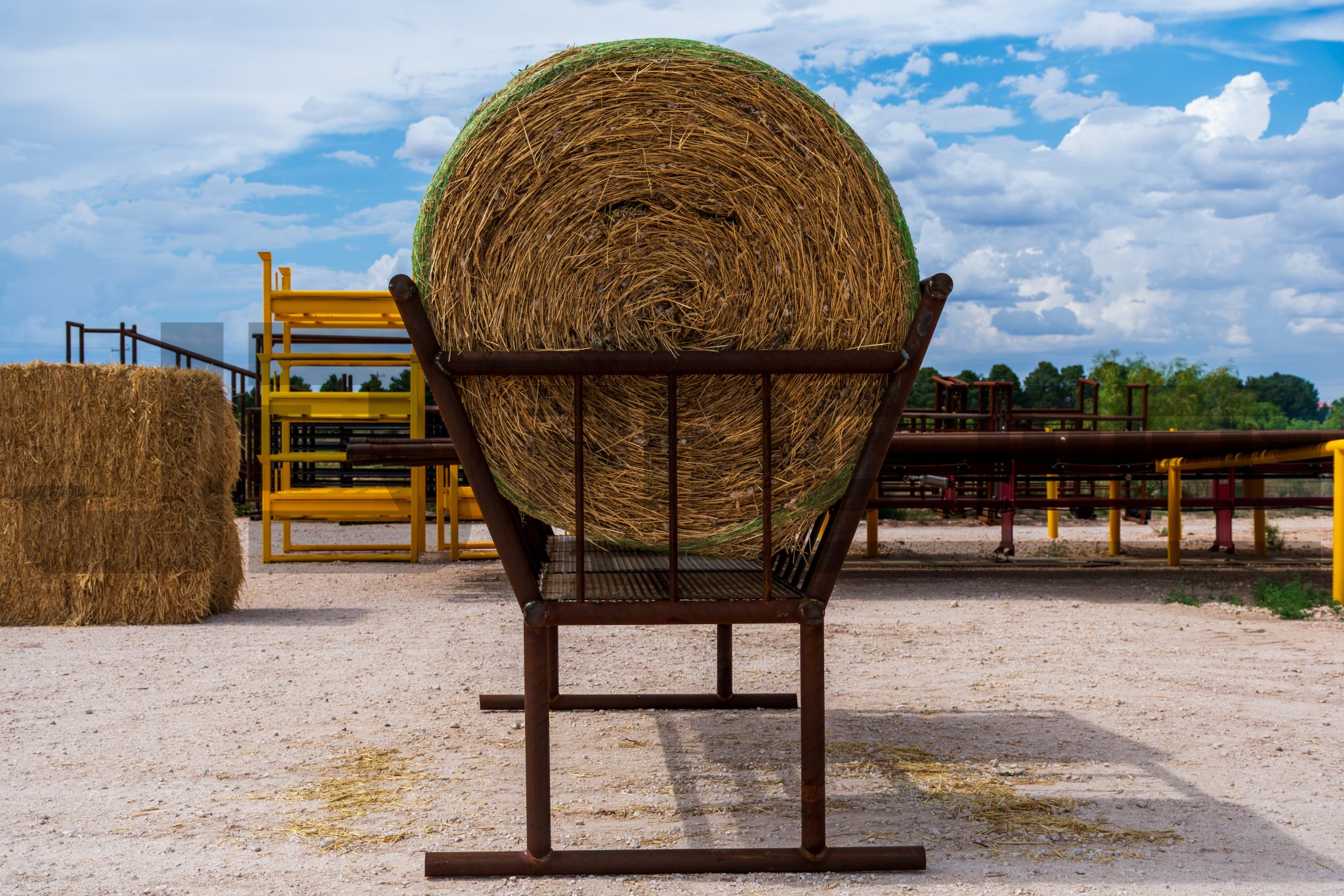 Double Round Bale Hay Cradle Feeder | JB Pipe MFG